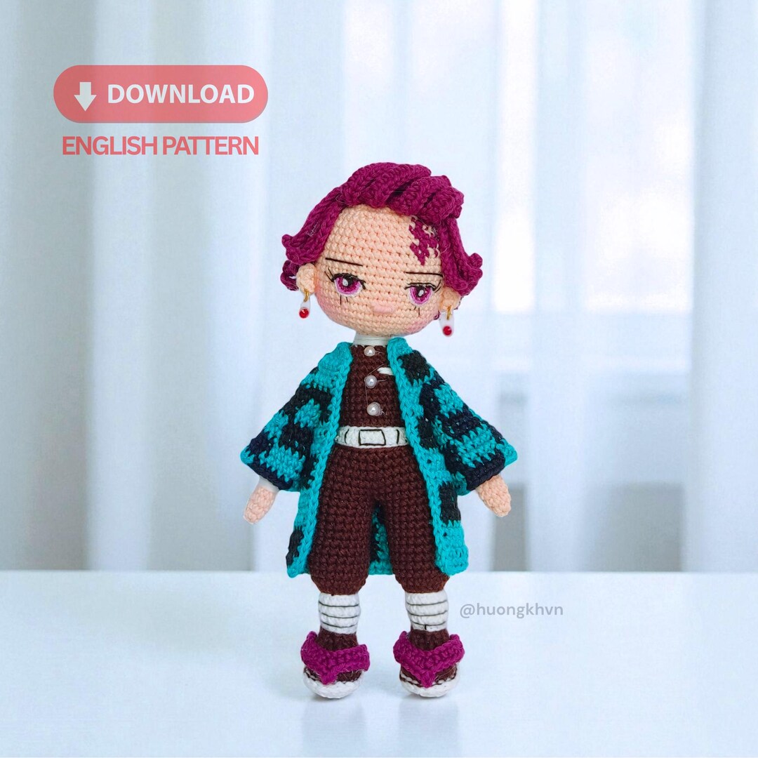Tanjiro Häkelanleitung, Demon Slayer Amigurumi PDF, Anime Doll ...