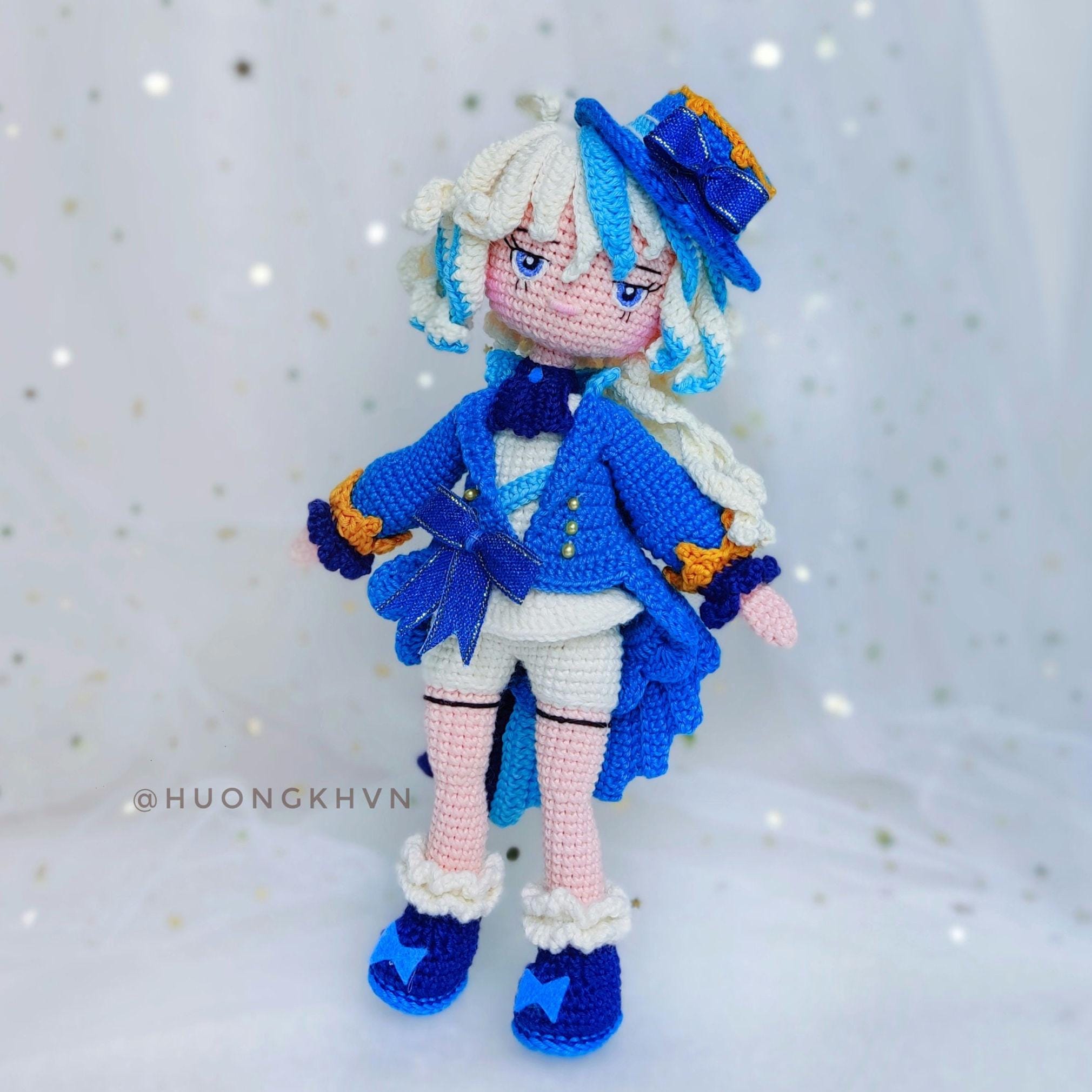 Furina Crochet Pattern, Genshin Impact Amigurumi PDF, Anime Chef Doll ...
