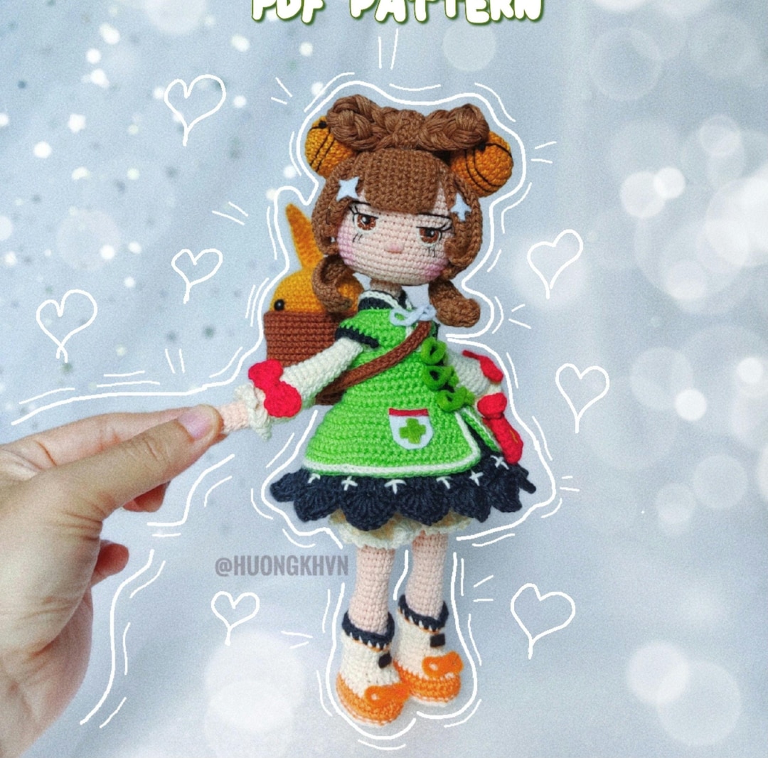 Crochet Doll Pattern, Crochet Yao Yao Doll Pattern, Yao Yao Genshin ...