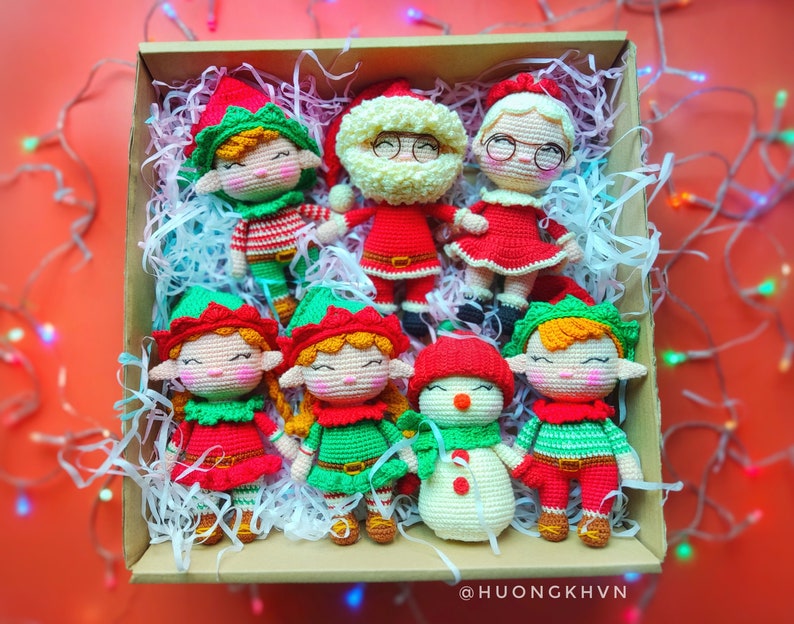 Crochet Xmas Doll Pattern Amigurumi Mr and Mrs Santa Claus - Etsy