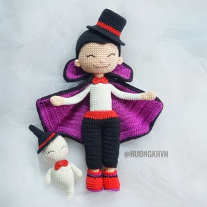 Crochet Doll Pattern, Amigurumi, Dracula Pattern, Halloween Doll ...