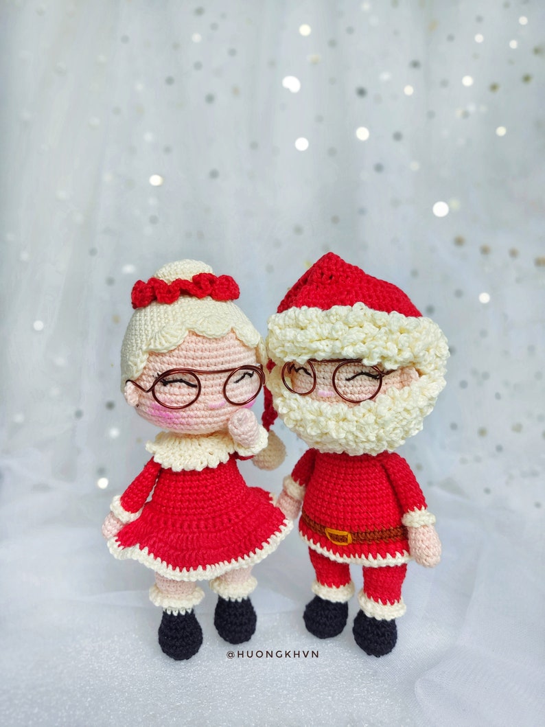 Crochet Xmas Doll Pattern Amigurumi Mr and Mrs Santa Claus - Etsy