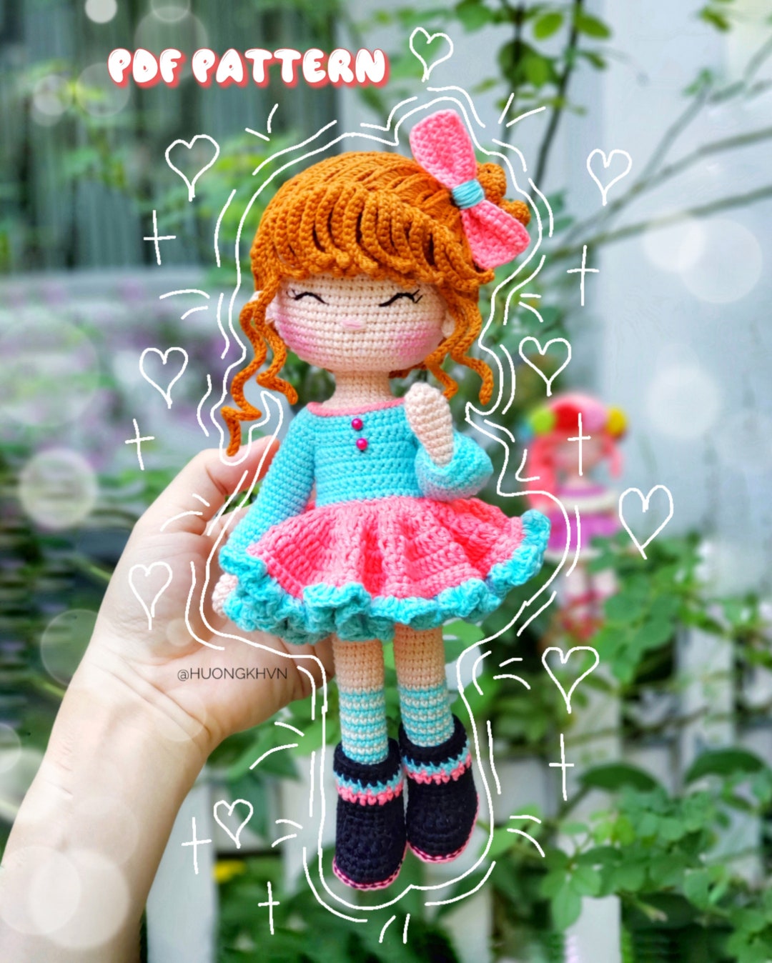 Crochet Doll Pattern, Amigurumi Pattern, Happy Lara Pattern, Pdf ...