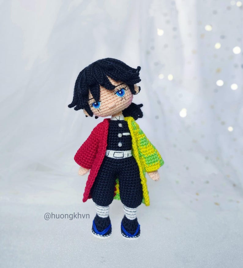 Giyu Crochet Pattern, Demon Slayer Amigurumi PDF, Anime Doll Crochet ...