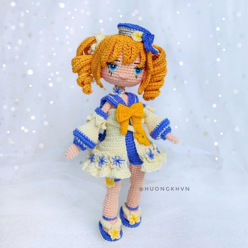 Barbara Crochet Pattern, Genshin Impact Amigurumi PDF, Anime Chef Doll ...