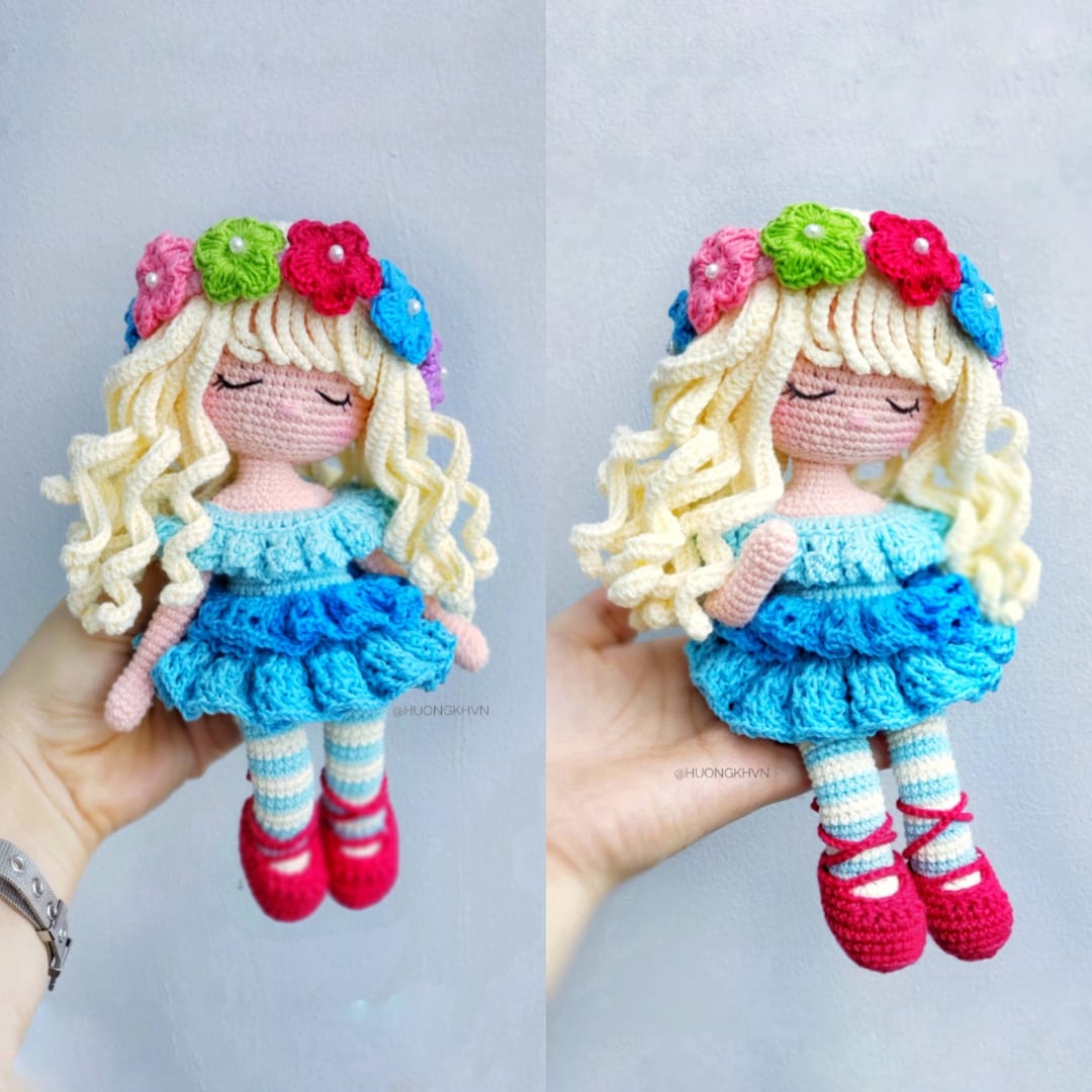 Crochet Doll Pattern, Amigurumi Doll Pattern , Sleeping Hana Pattern ...