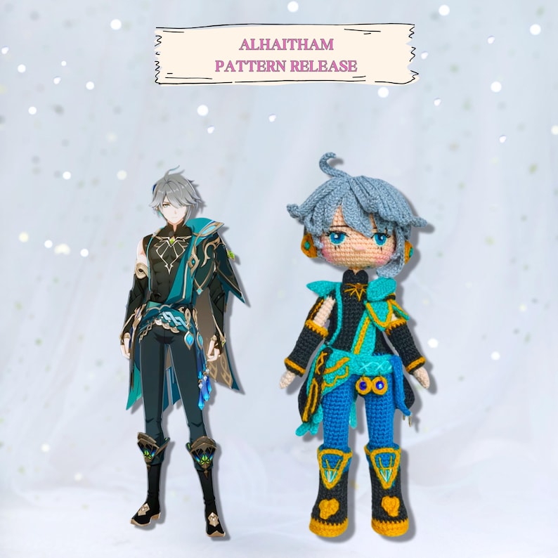 Alhaitham Crochet Pattern, Genshin Impact Amigurumi PDF, Anime Doll ...