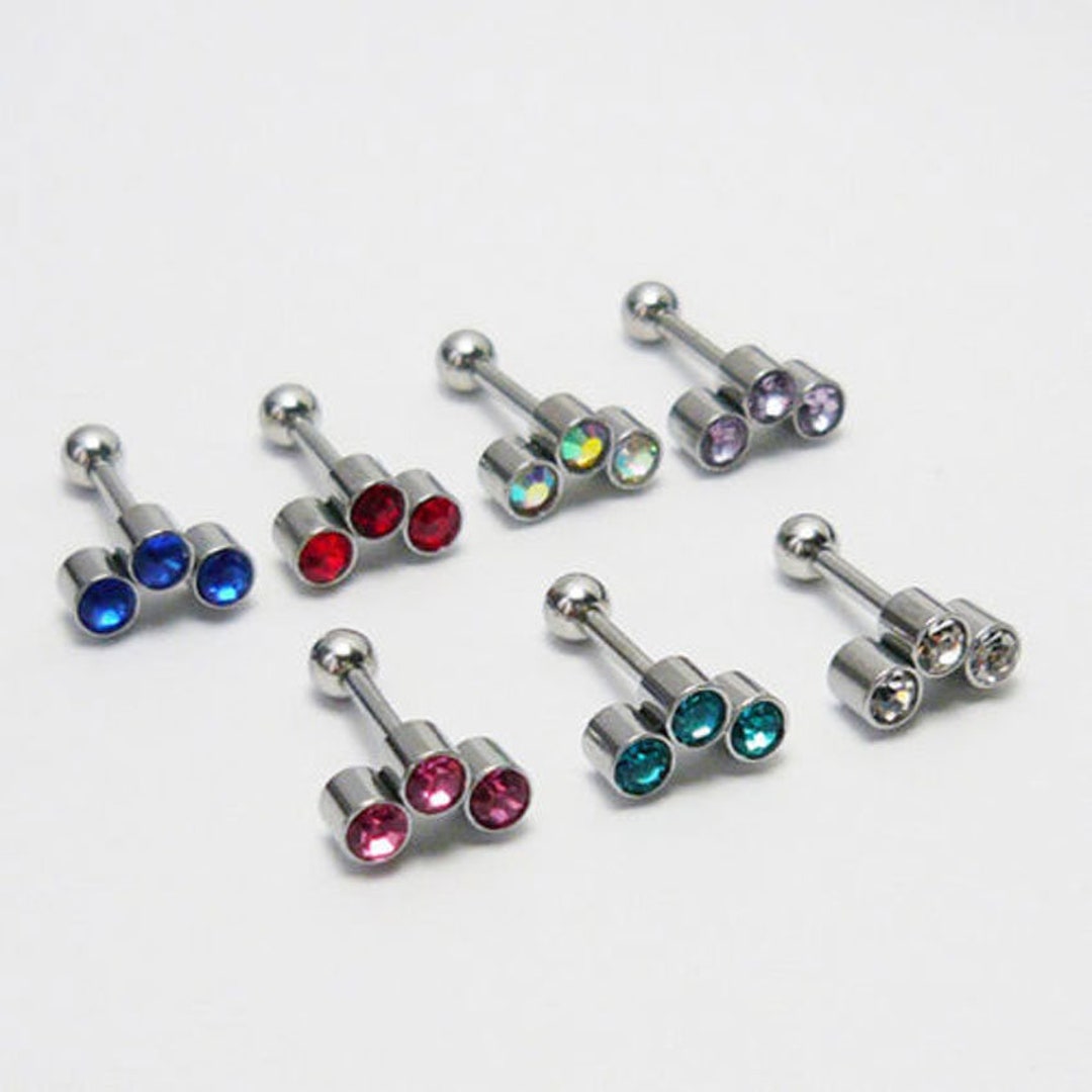 7pcs SET Ear Piercing Tragus Ear Plug Helix Cartilage Ball Ferido ...