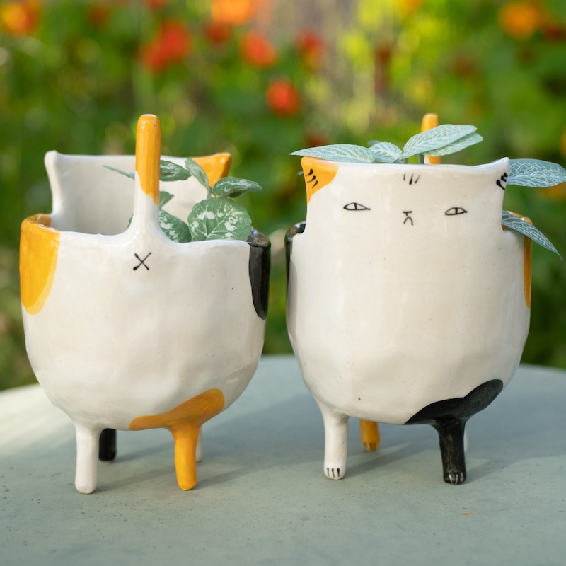 Cat Planter - Etsy