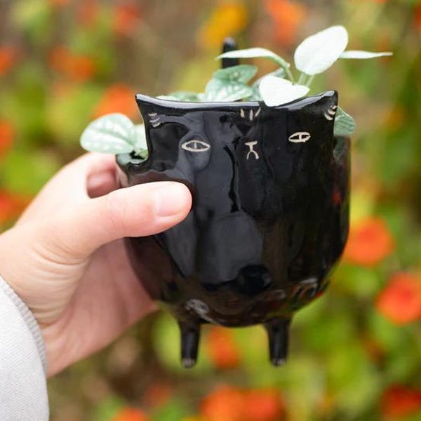 Cat Planter - Etsy