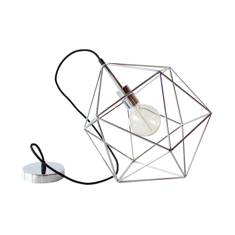 Geometric Cage Pendant Light: Industrial Diamond Chandelier - Etsy