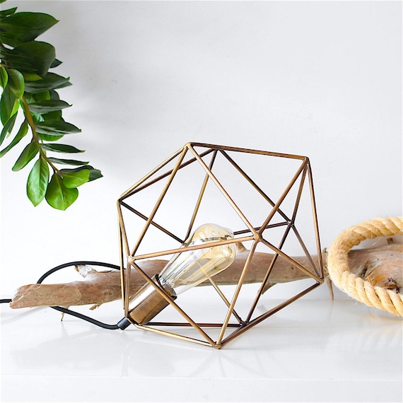 Minimal Light Geometric Table Lamp Industrial Desk Light | Etsy