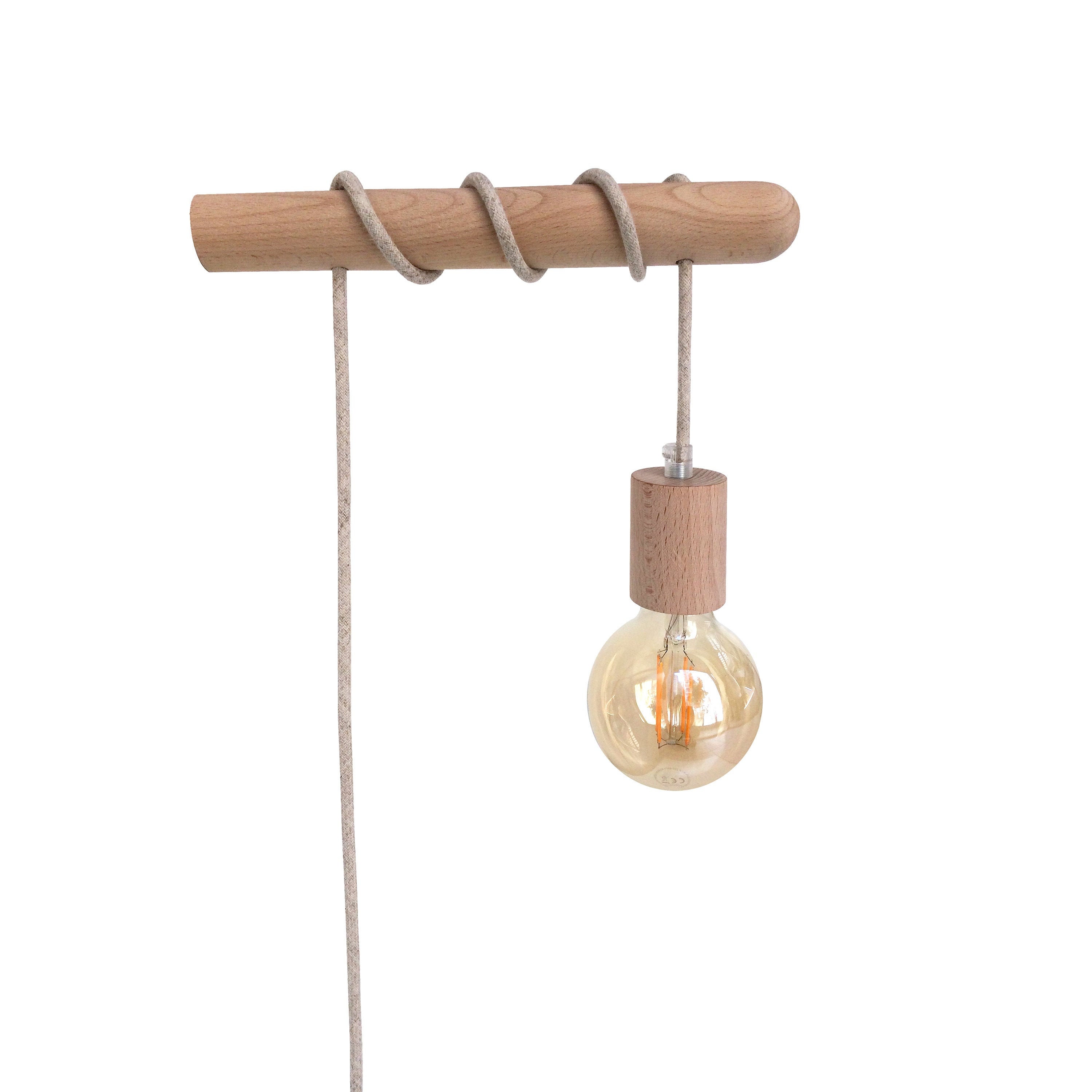 Wood Wall Sconce Light Minimal Hanging Lamp Wooden Geometric - Etsy