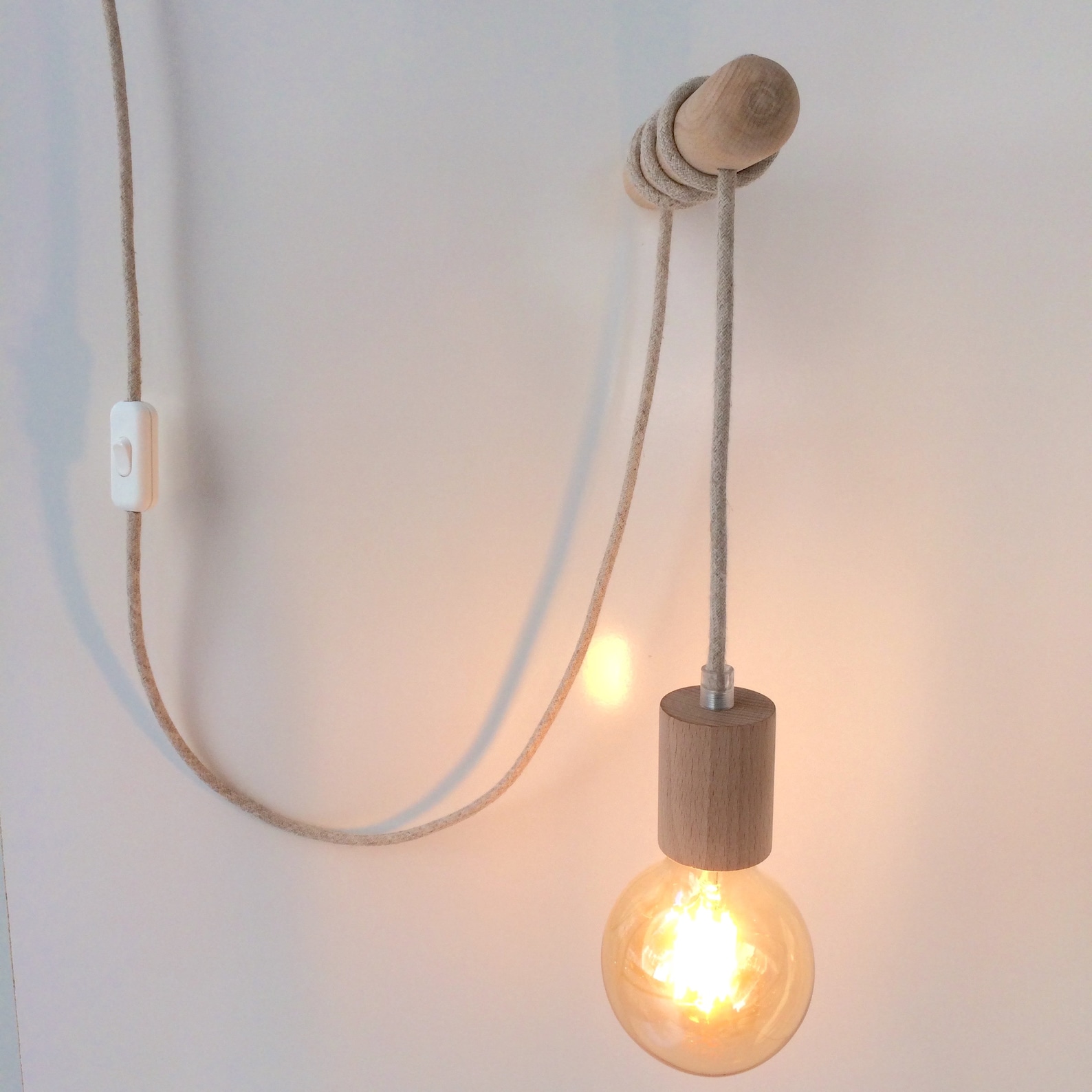 Wood Wall Sconce Light Minimal Hanging Lamp Wooden Geometric - Etsy