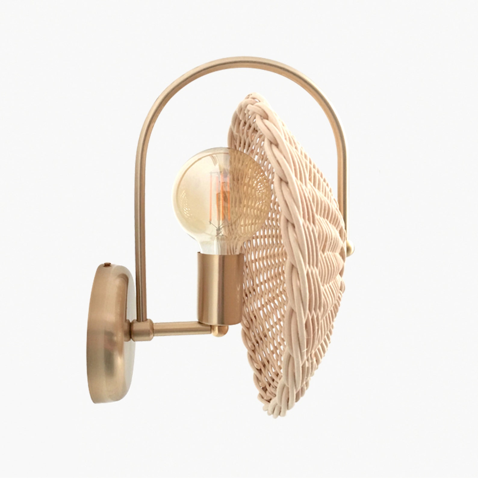 Rattan Sconce Light Minimal Wall Sconce Bamboo Woven Lamp [ARIANA] - Etsy