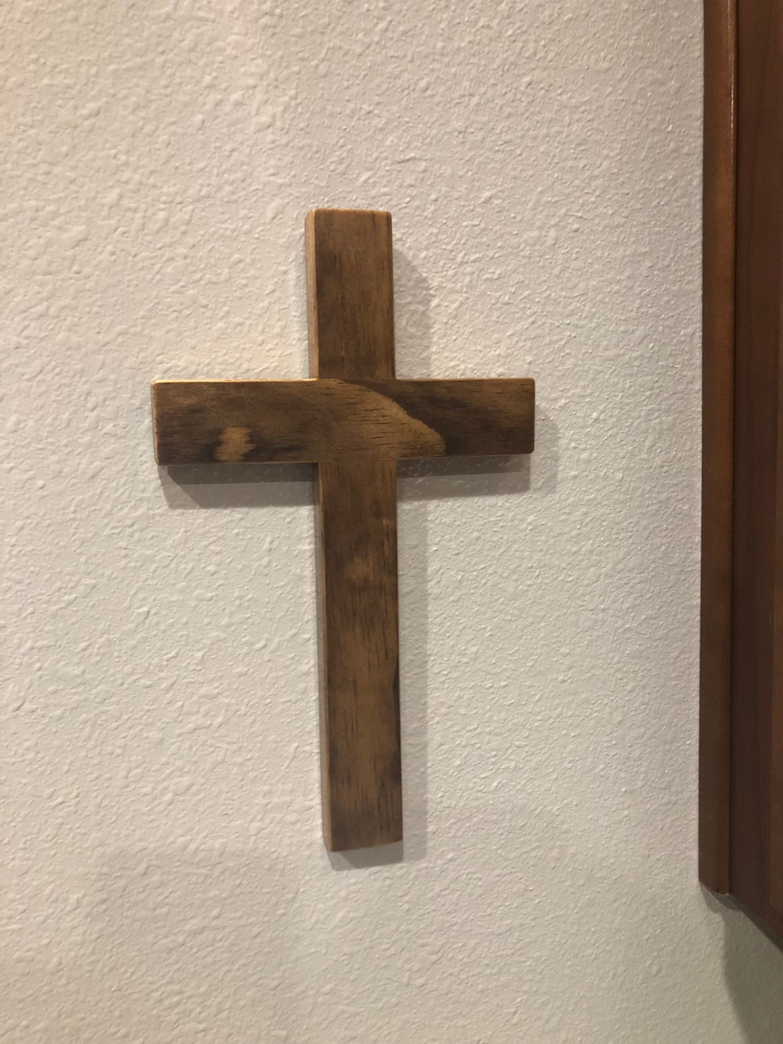 Wooden Cross Wood Cross Stained Wooden Cross Dark Walnut - Etsy