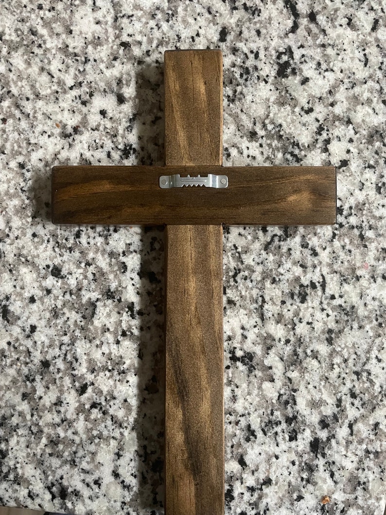 Wooden Cross Wood Cross Stained Wooden Cross Dark Walnut - Etsy