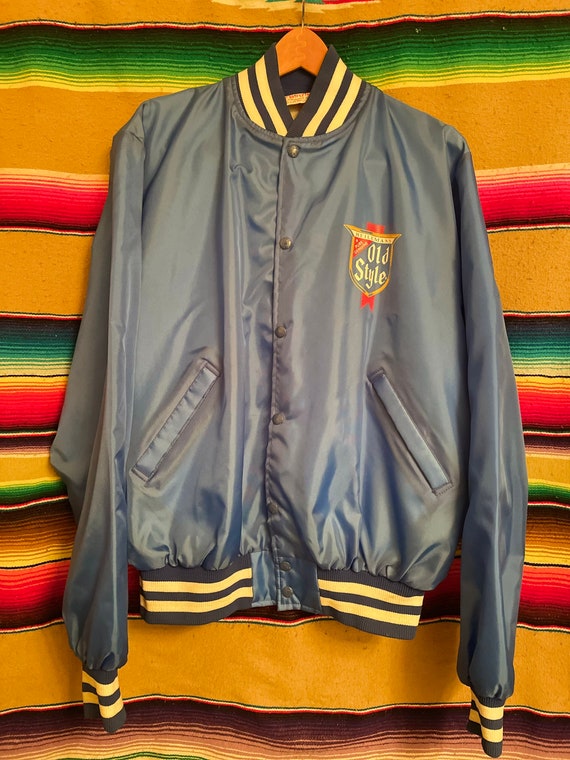 Vintage Old Style Beer Nylon Satin Bomber Jacket Chicago - Etsy