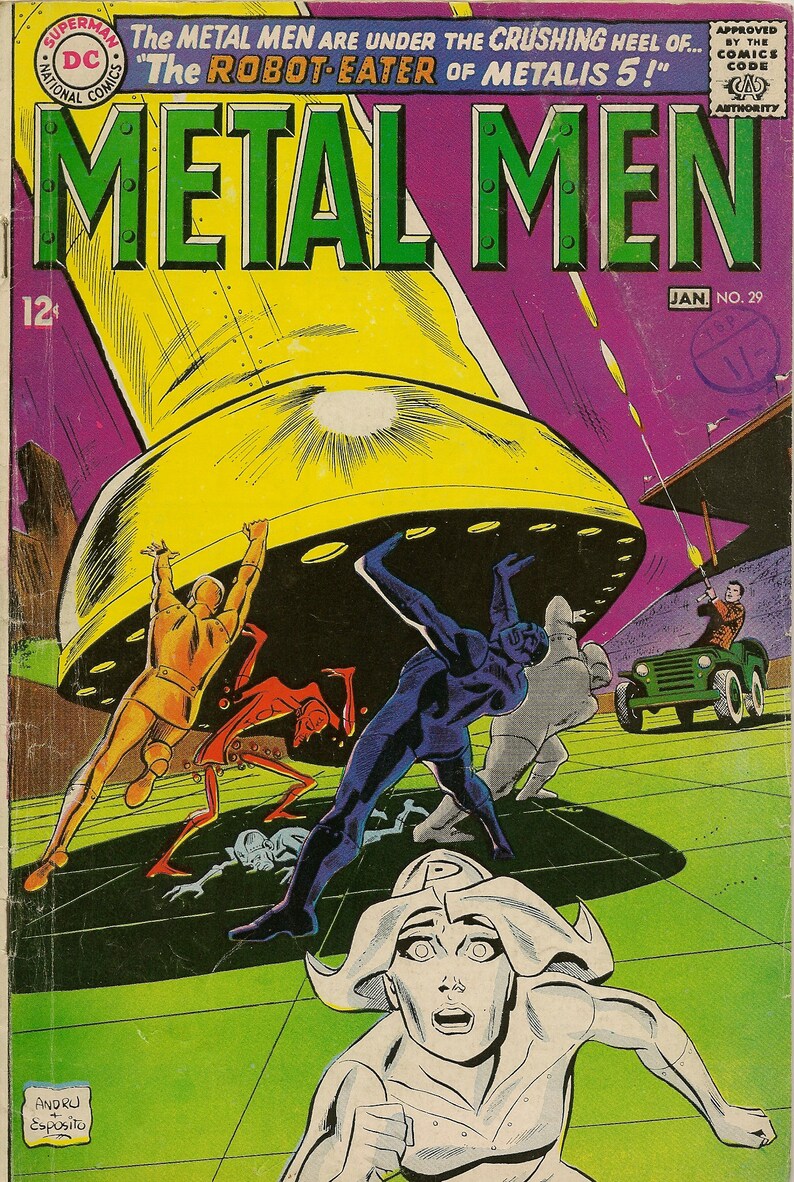 Framed Comic Metal Men 29 - Etsy