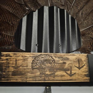 4 Fan 20 Beard Turkey Fan Display. Whiskey Barrel Stave With Laser ...