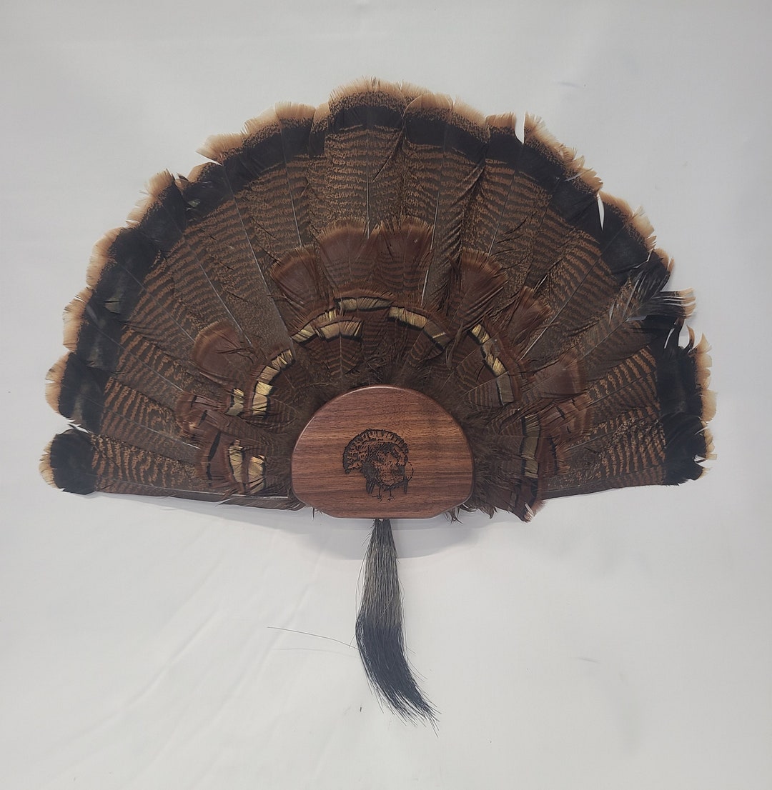Walnut Turkey Fan Display Kit With Laser Engraved Strutting Tom - Etsy