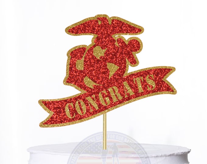 USMC Bound Cake Topper | Etsy