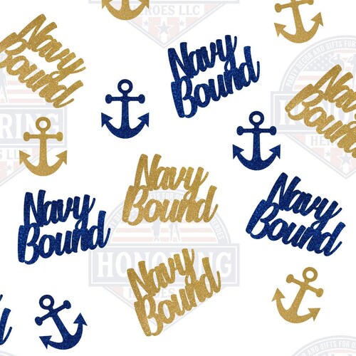 NAVY and Anchor Confetti 50pc - Etsy