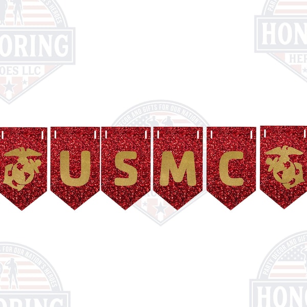 Usmc Party Banner - Etsy