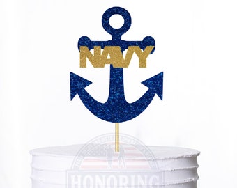 NAVY Anchor Cupcake Topper. USN Cupcake Topper Perfect for Any - Etsy