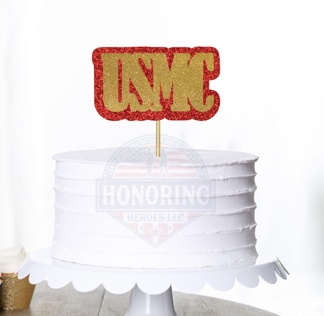 USMC With Emblem Cake Topper/centerpiece. Marine Corp Emblem and USMC ...