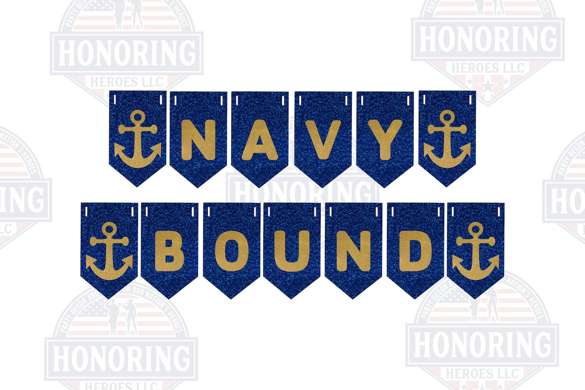 Navy Bound Banner - Etsy