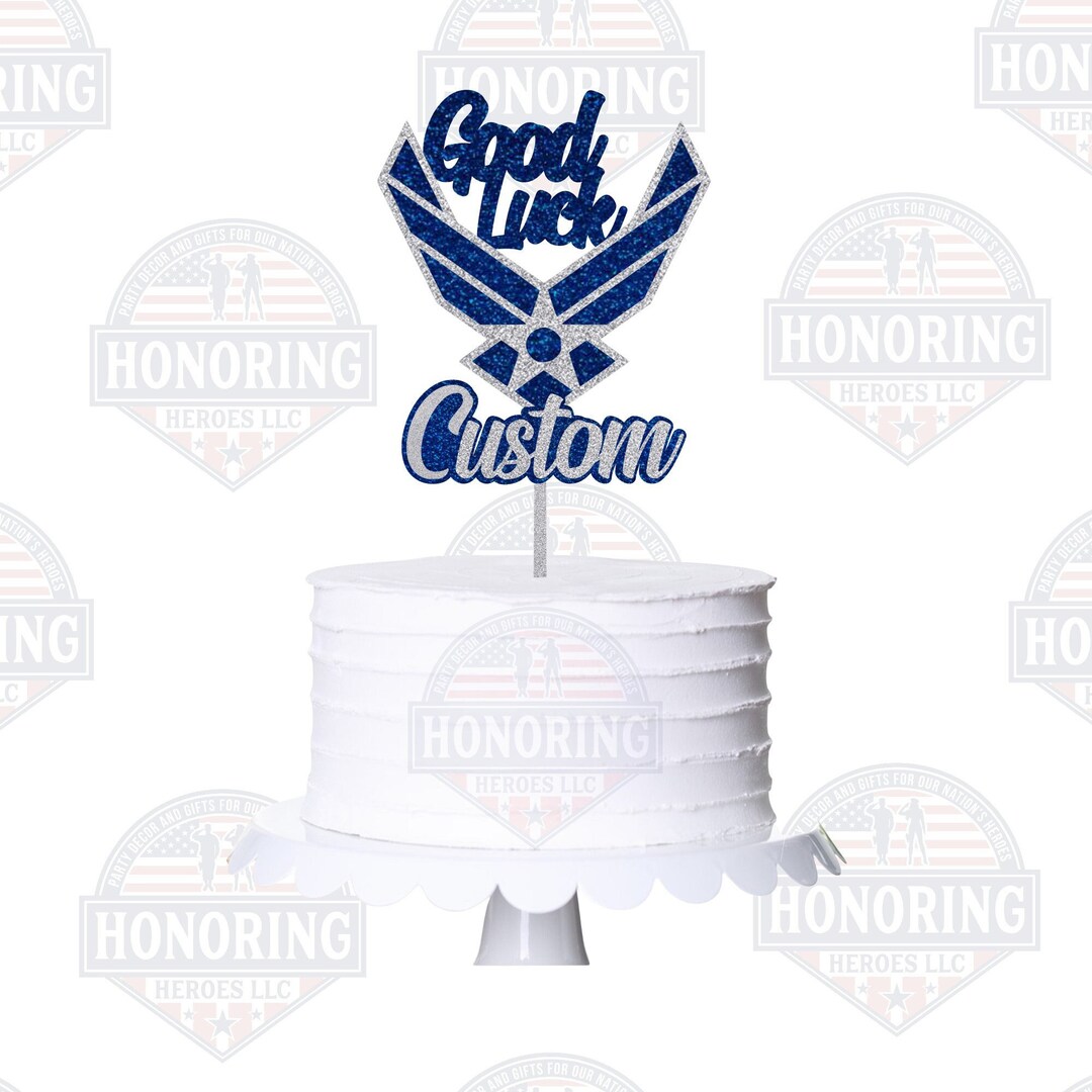 USAF Good Luck Cake Topper - United States Air Force Good Luck Cake ...