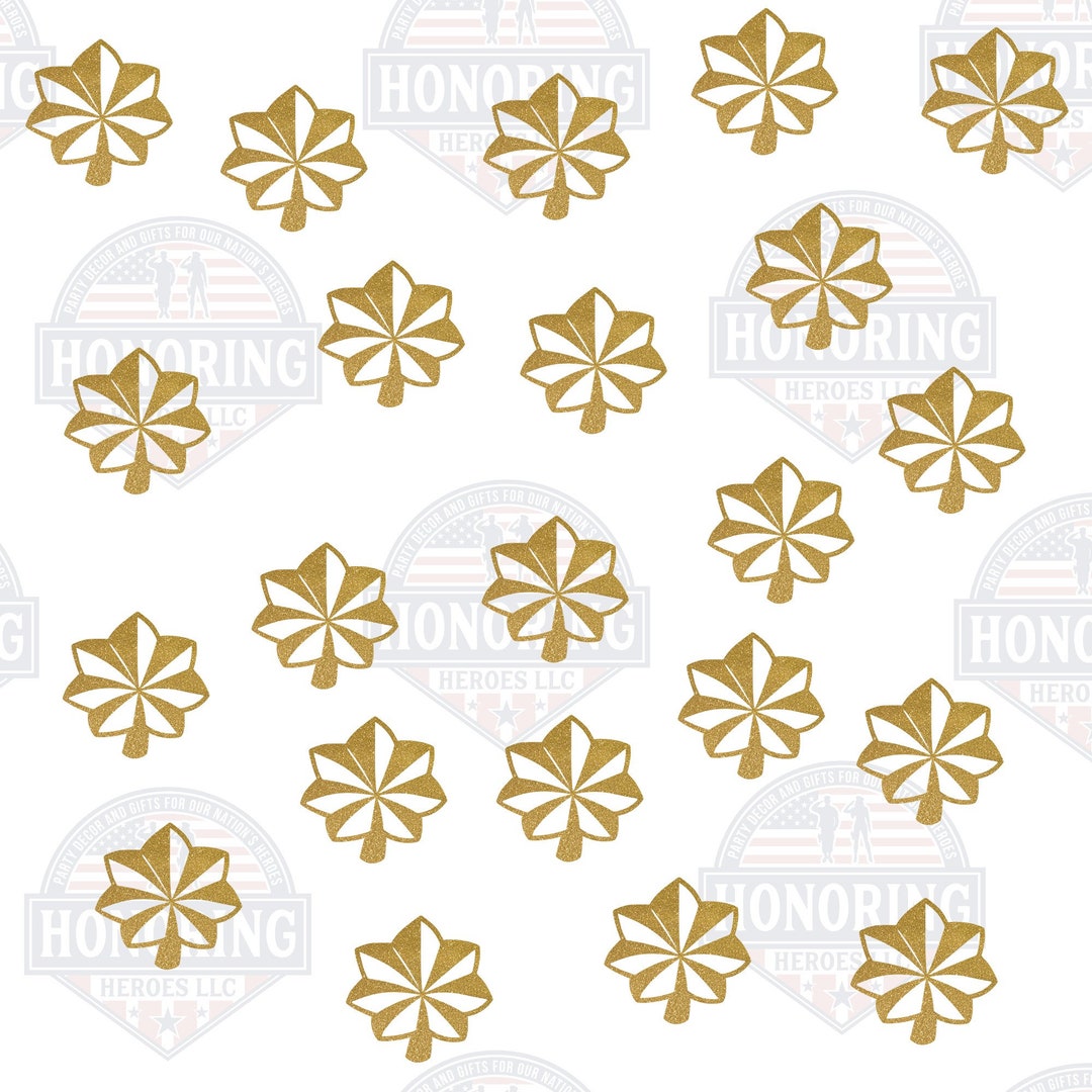 Military Rank Confetti - Gold Glitter Major/lieutenant Commander ...