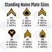 ARMY Rank Self Standing Name Plate - Army Enlisted Ranks - Army ...