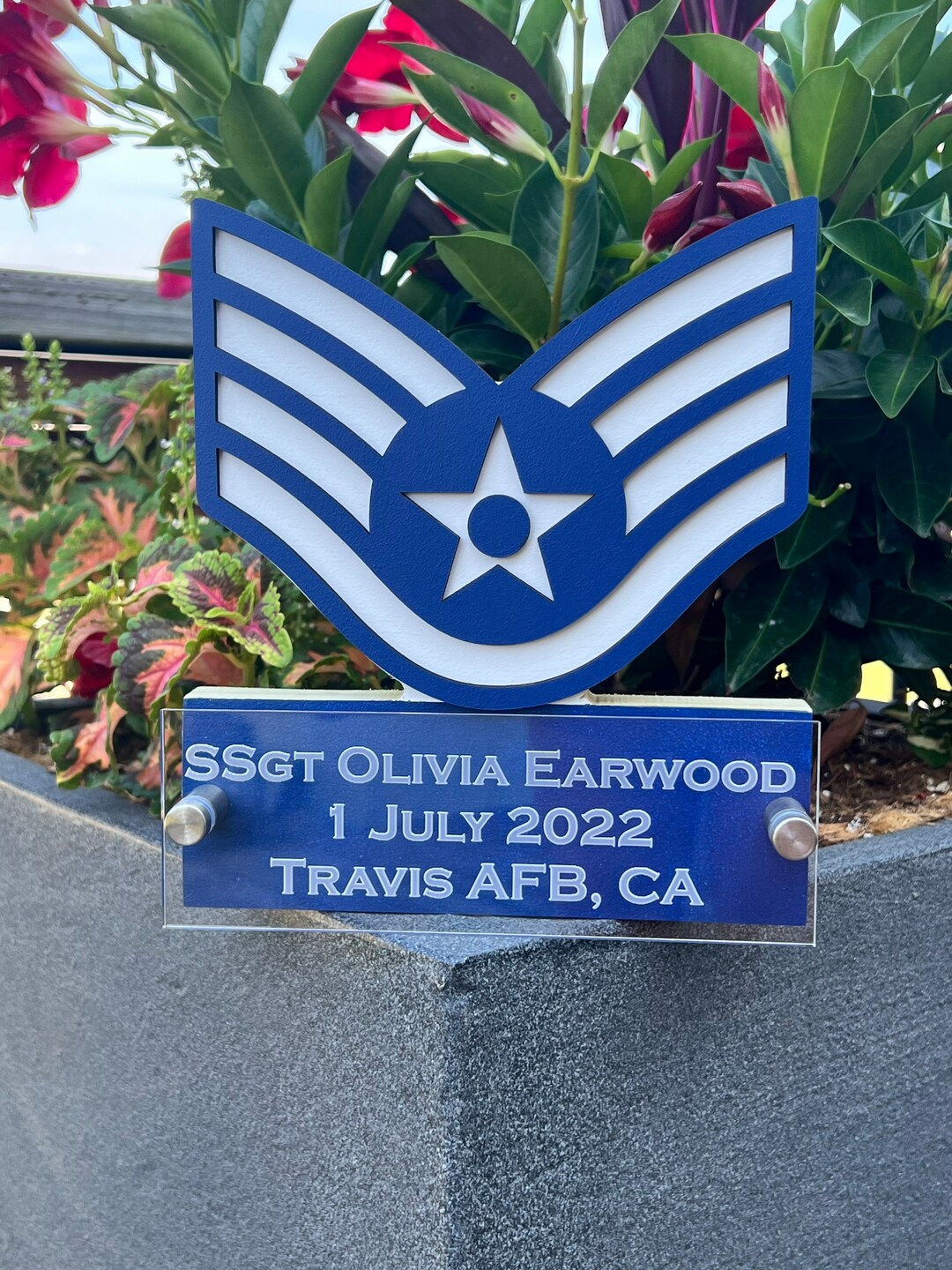 Air Force Engraved Standing Name Plate - Etsy