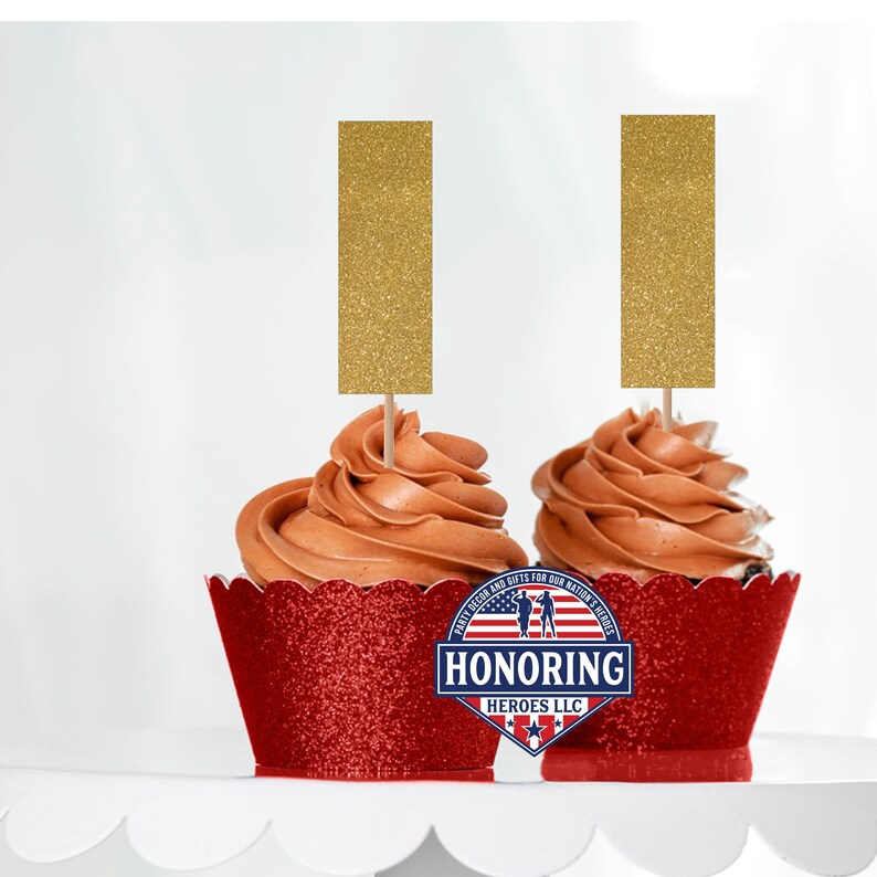 USMC Officer Rank Cupcake Toppers | Etsy