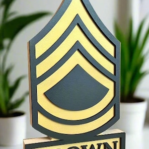 ARMY Rank Self Standing Name Plate - Army Enlisted Ranks - Army ...