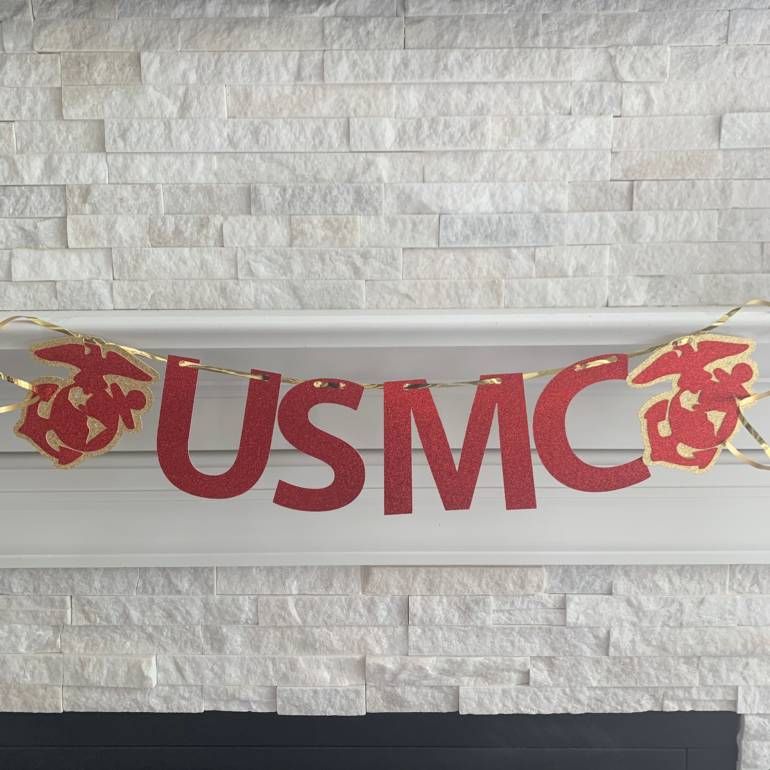 USMC Banner With Cutout Lettering NO SHED! - Etsy