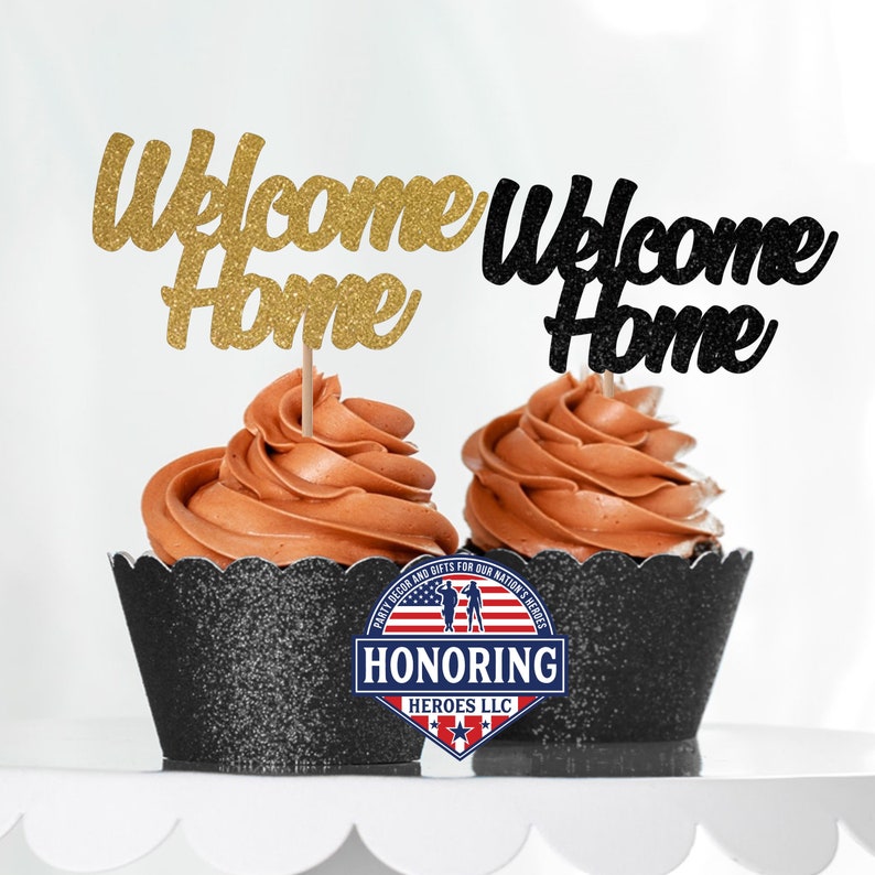 8 Ct Welcome Home Cupcake Toppers - Etsy