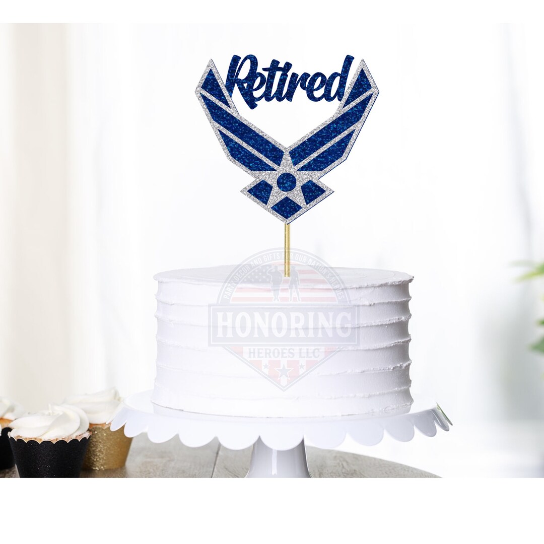Air Force Retired Logo Cake Topper/centerpiece. NO SHED! - Etsy