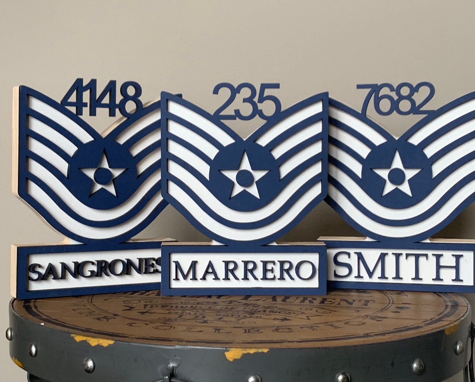 USAF Self Standing Rank Name Plate United States Air Force - Etsy