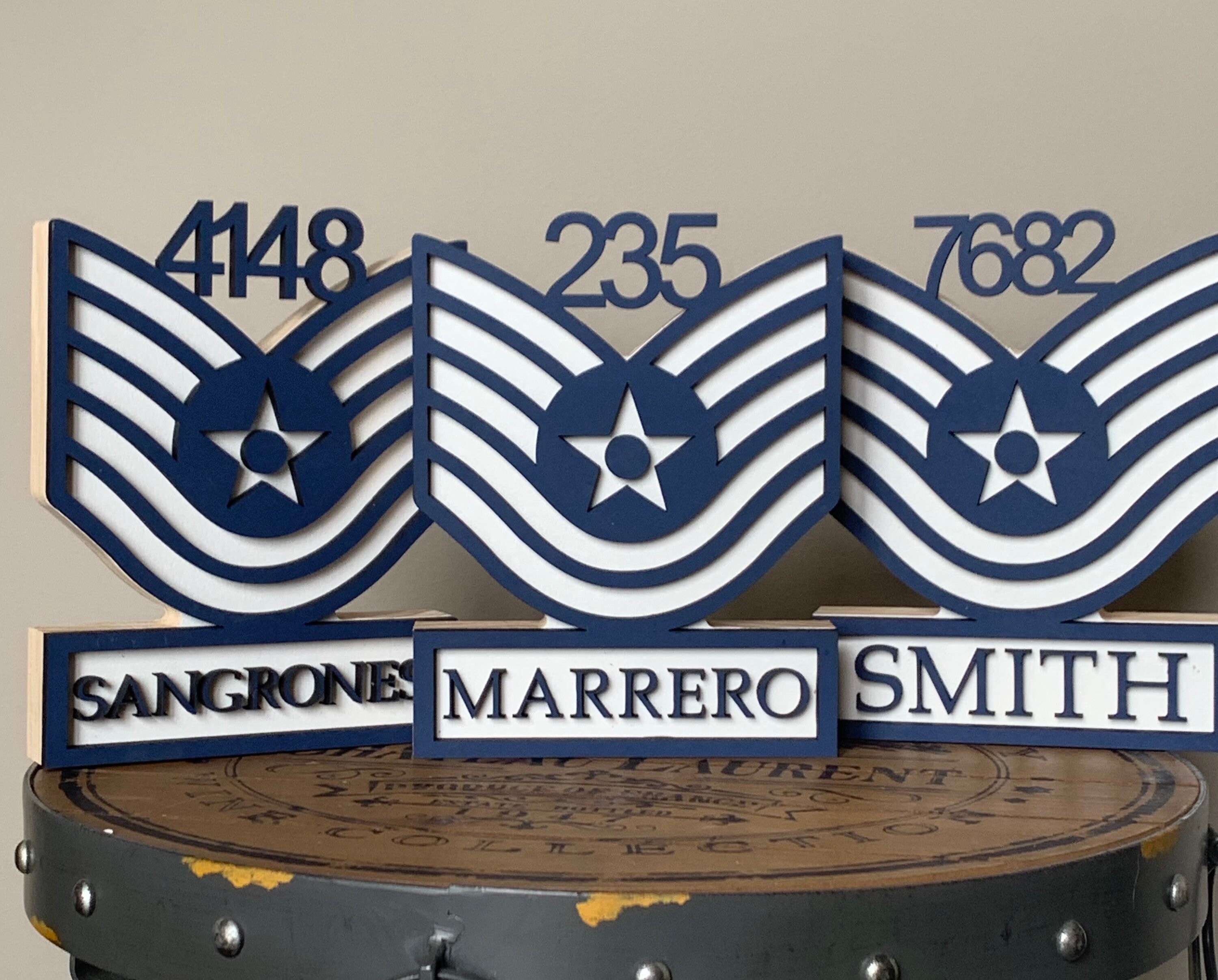 USAF Self Standing Rank Name Plate United States Air Force - Etsy