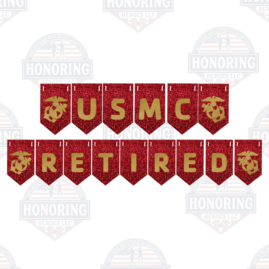 USMC Retired Banner | Etsy