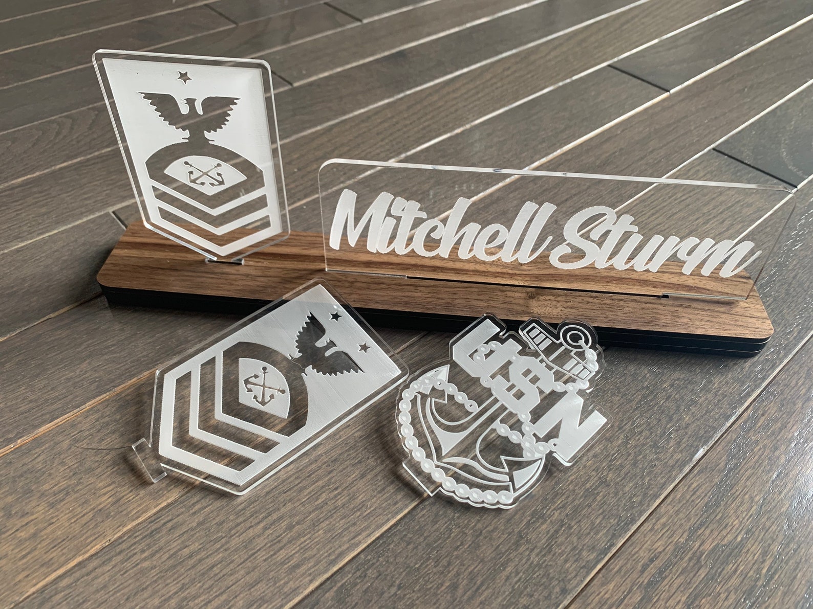 Navy Interchangable Name Plate and Rank. Perfect Addition to - Etsy