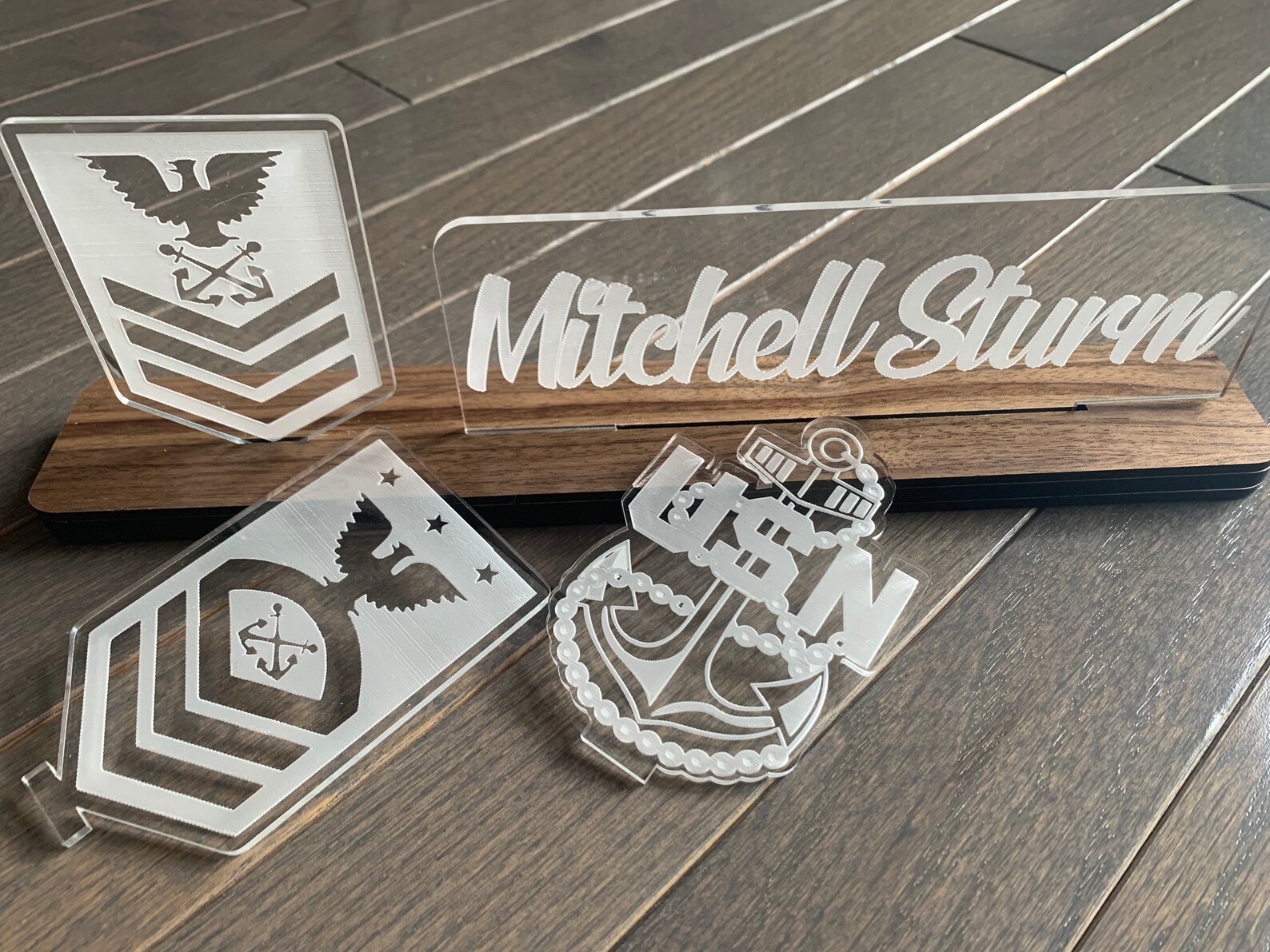 Navy Interchangable Name Plate and Rank. Perfect Addition to - Etsy