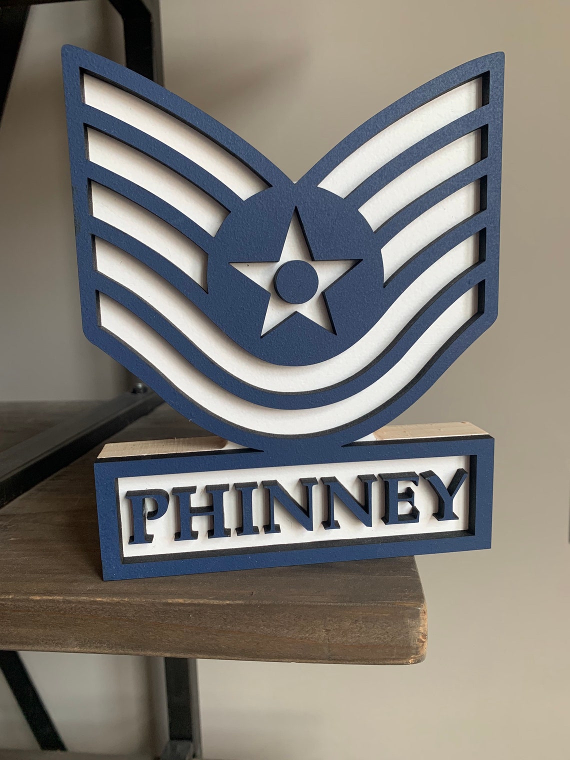 USAF Self Standing Rank Name Plate United States Air Force - Etsy