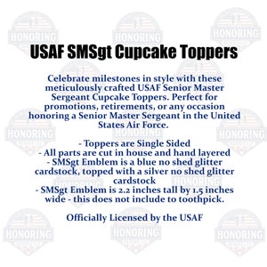 USAF Smsgt Cupcake Toppers - United States Air Force Senior Master ...