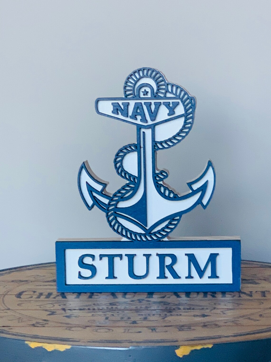 NAVY Self Standing Name Plate - Etsy