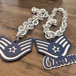 Air Force Enlisted Rank Light up Necklace - USAF Promotion Necklace ...