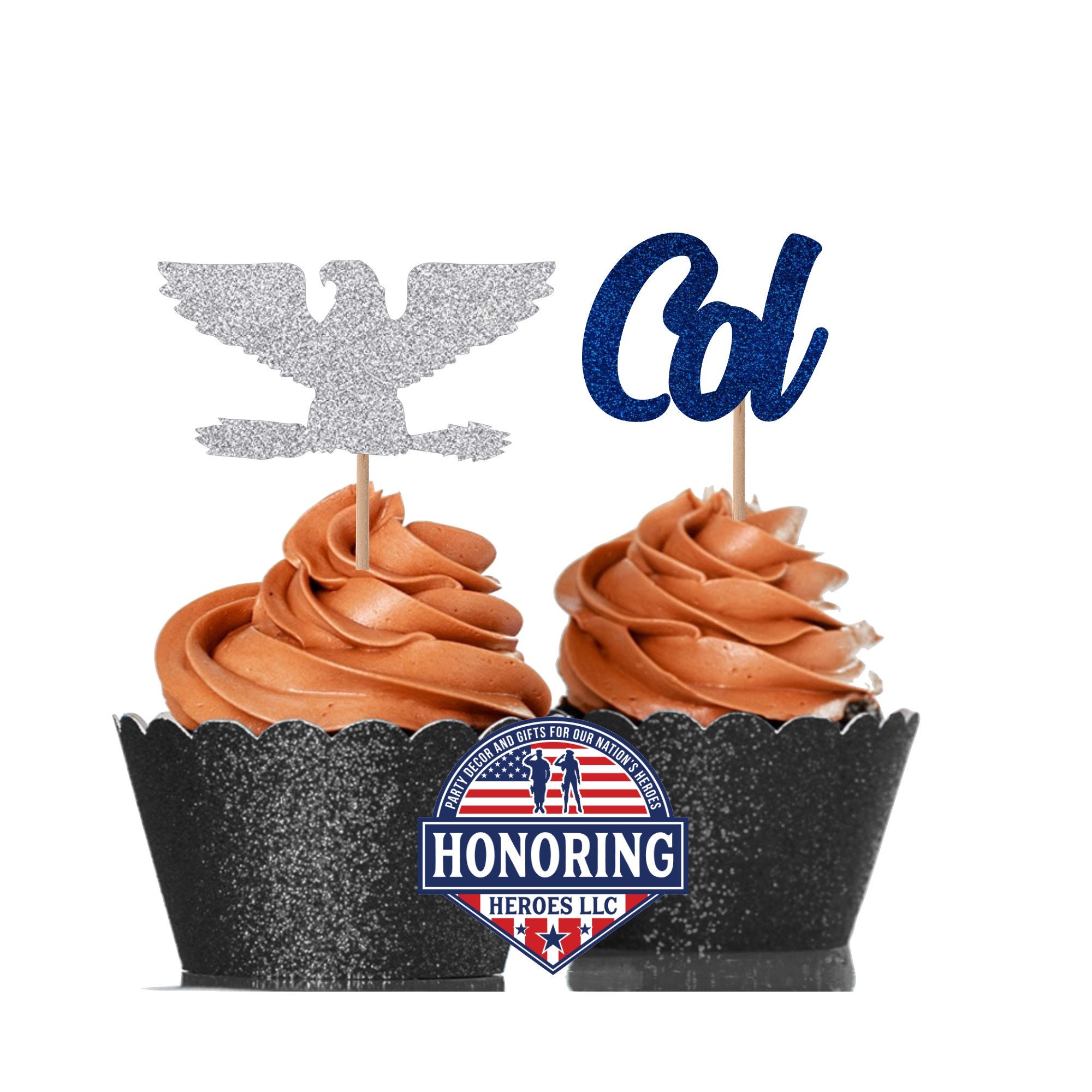 Colonel Emblem and Text Cupcake Toppers - Etsy